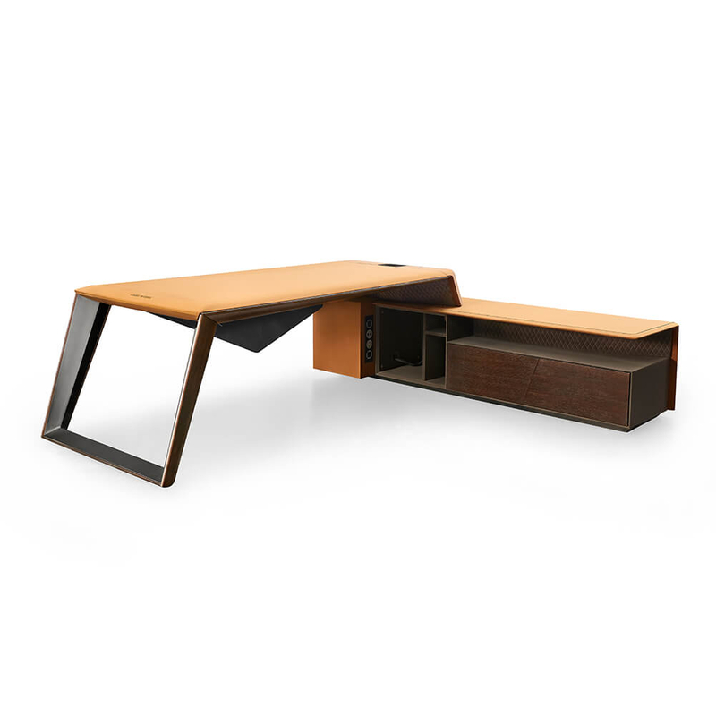 Luxury Modern Leather Top Executive Office Desk - Hongye Furniture