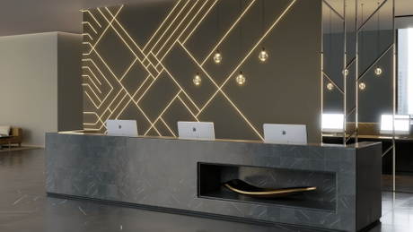 How To Choose The Perfect Modern Front Desk for Your Office - Hongye ...